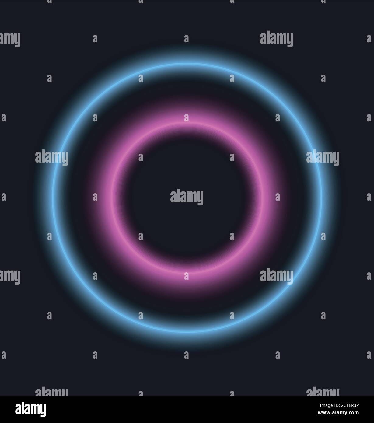 Frame of neon circle retro neon lamp. Vector electric frame for your ...