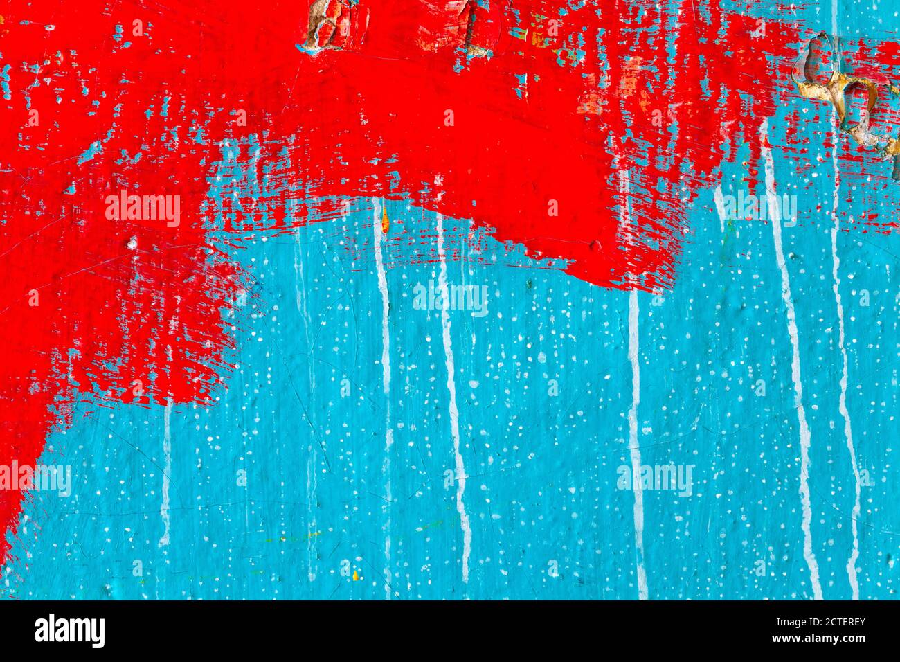 stone wall with blue and red paint. background for designer Stock Photo ...