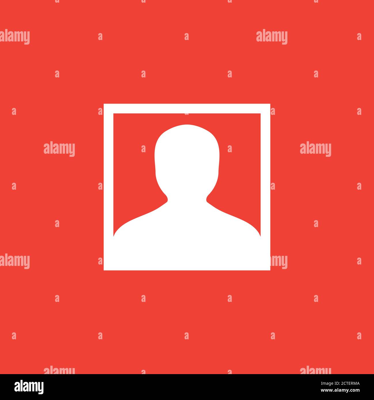 Avatar Red Icon On White Background. Red Flat Style Vector Illustration ...