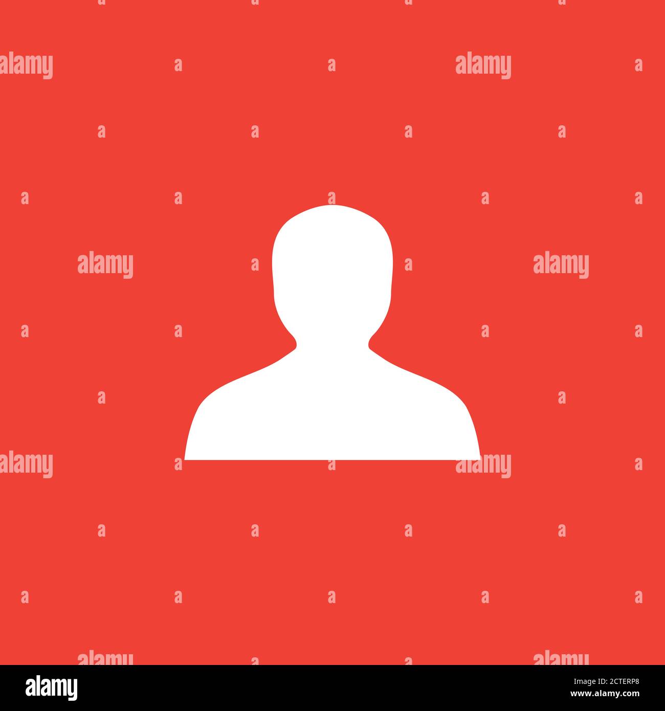 Avatar Red Icon On White Background. Red Flat Style Vector Illustration ...