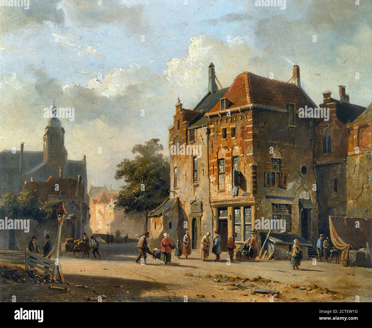 Eversen Adrianus - Figures in the Streets of a Dutch Town 1 - Dutch ...