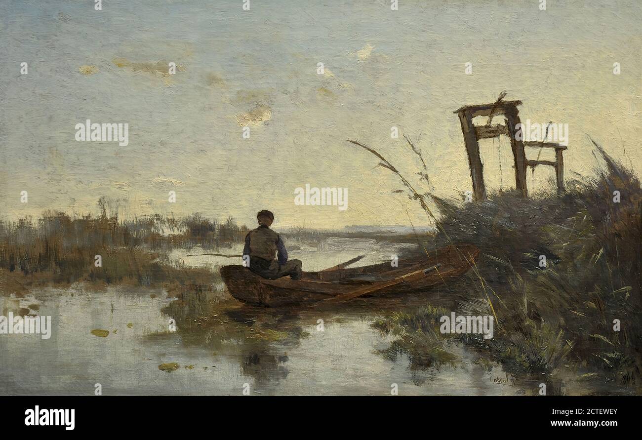 Gabriel Paul Joseph Constantin - Visser in Hollands Veenlandschap ...