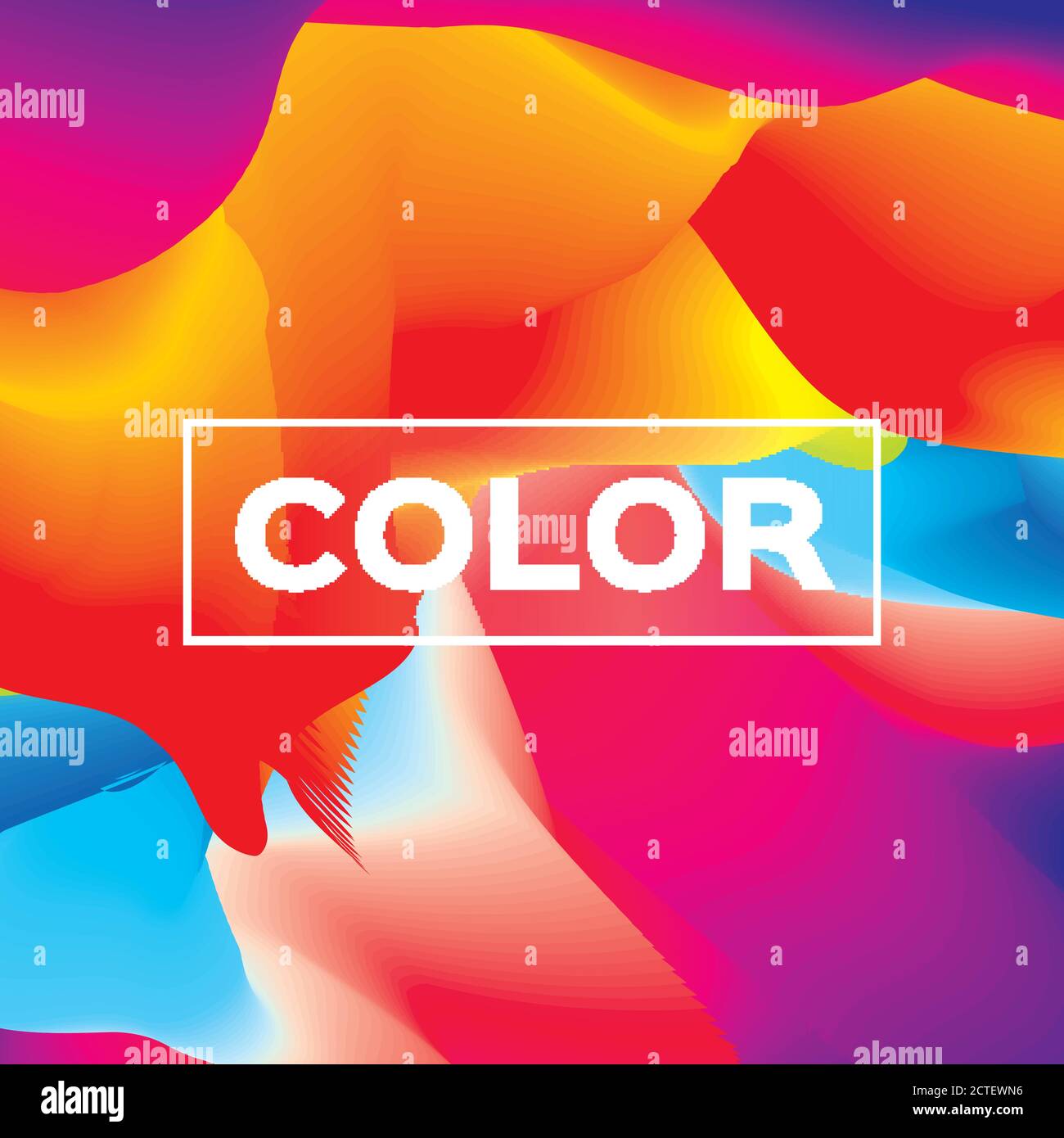 Abstract colorful poster. Wave shapes with space for text. Dynamic ...