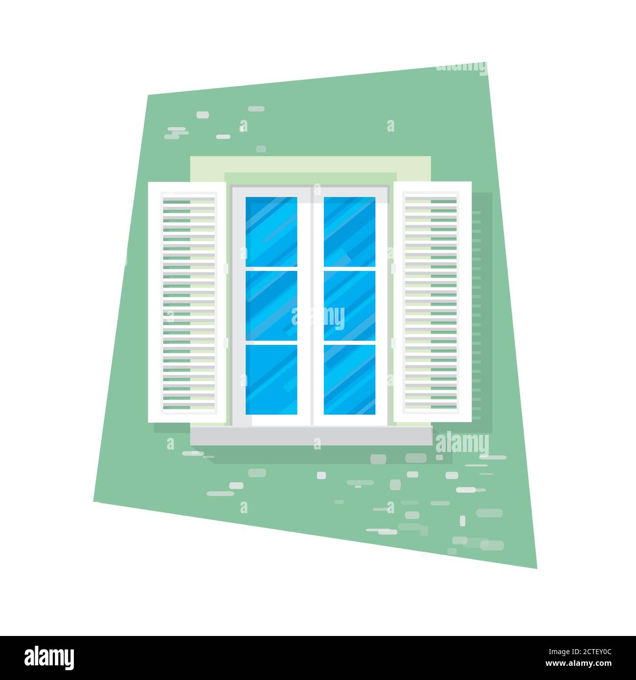Elements of architecture - window. Flat style. For interior and ...