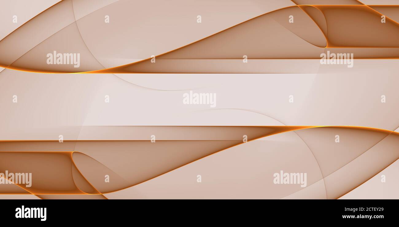 Abstract white technology background with shades of orange stripes - 2D ...