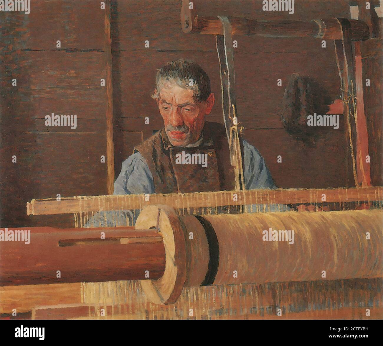 Hart Nibbrig Ferdinand - Krijn Koster Aan Zijn Weefstoel - Dutch School ...