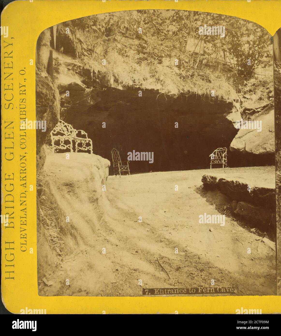 Entrance to fern cave., Gates, G. F. (George F.), Ohio, Cuyahoga River ...