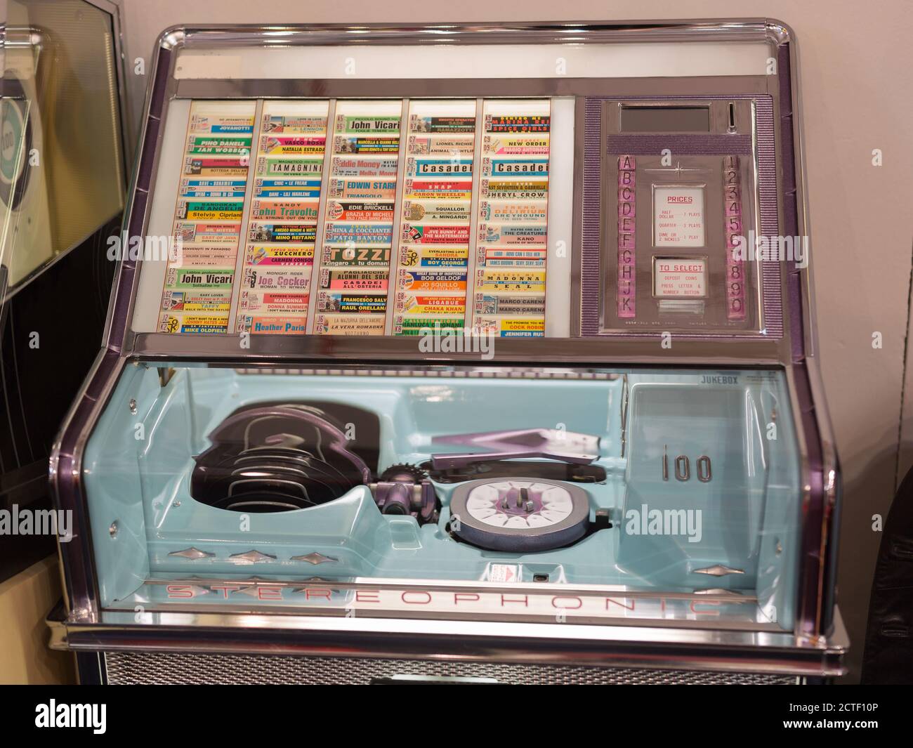 Details of Retro Jukebox: Music and Dance in the 1950s Stock Photo - Alamy