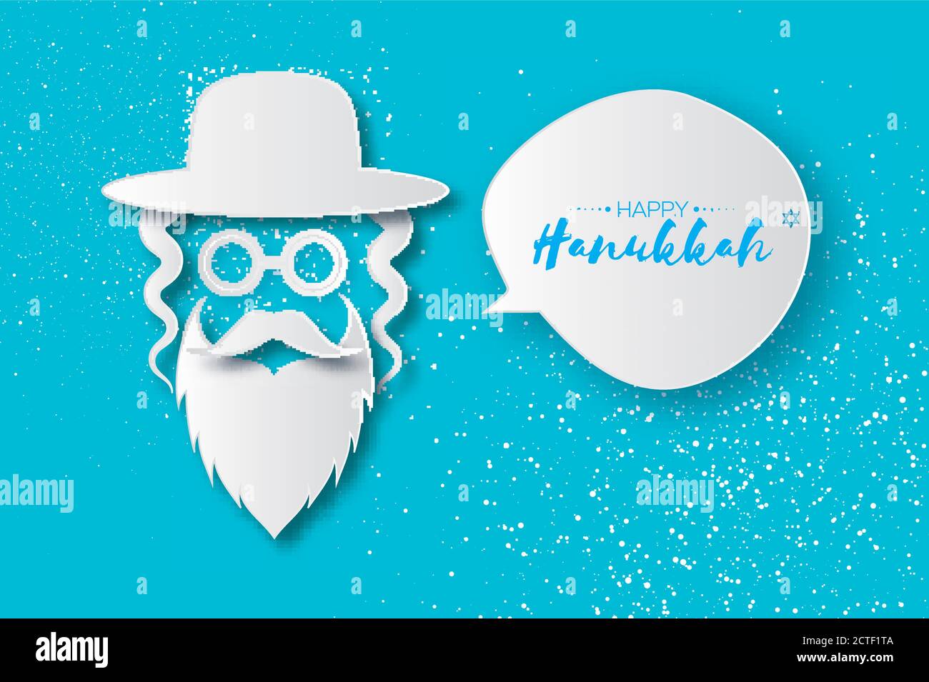 Origami Jewish men in the traditional clothing. Ortodox Jew hat ...