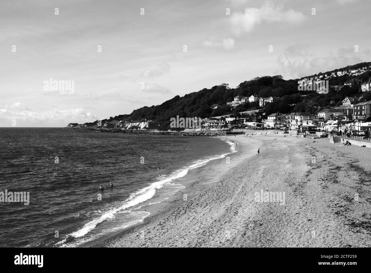 Ventnor Isle of Wight view of the beach and seafront Stock Photo - Alamy