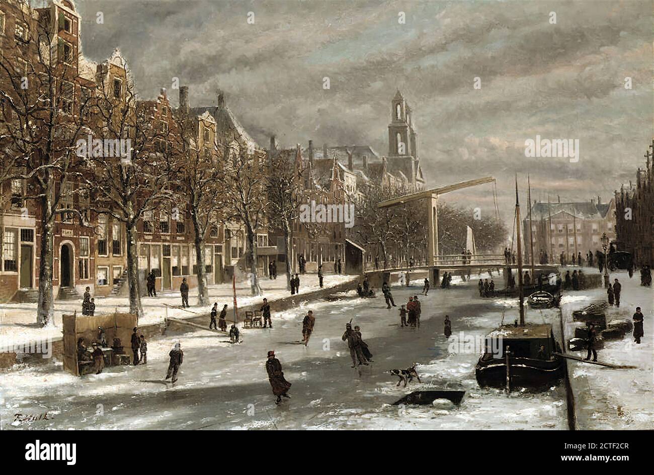 Hulk I Johannes Frederik - the Houtgracht with the Mozes and aäronkerk ...