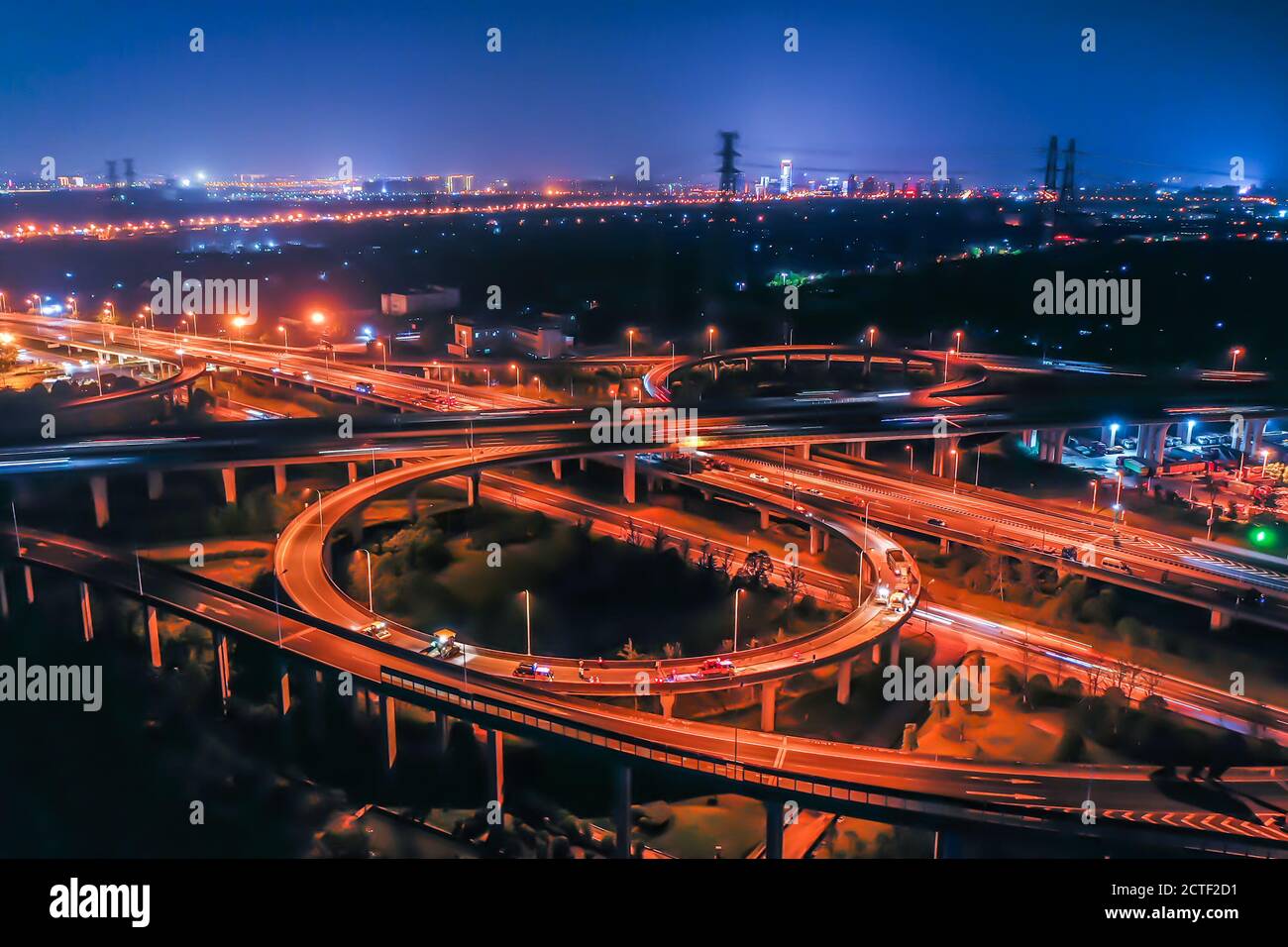 An aerial view of the Ningbo-Zhoushan Expressway, commonly referred to ...