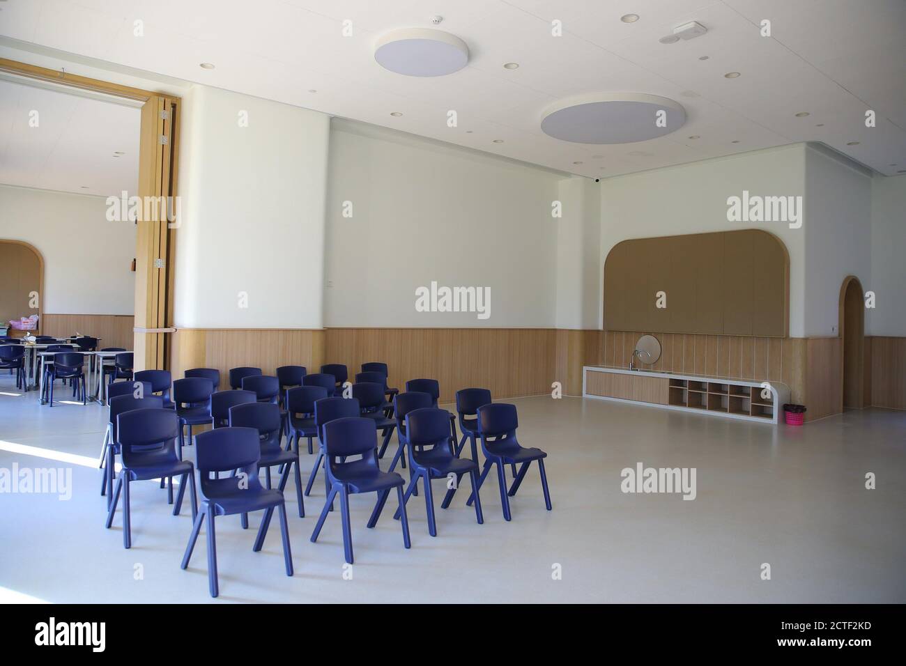 The inside view of the newly finished campus of Harrow International ...