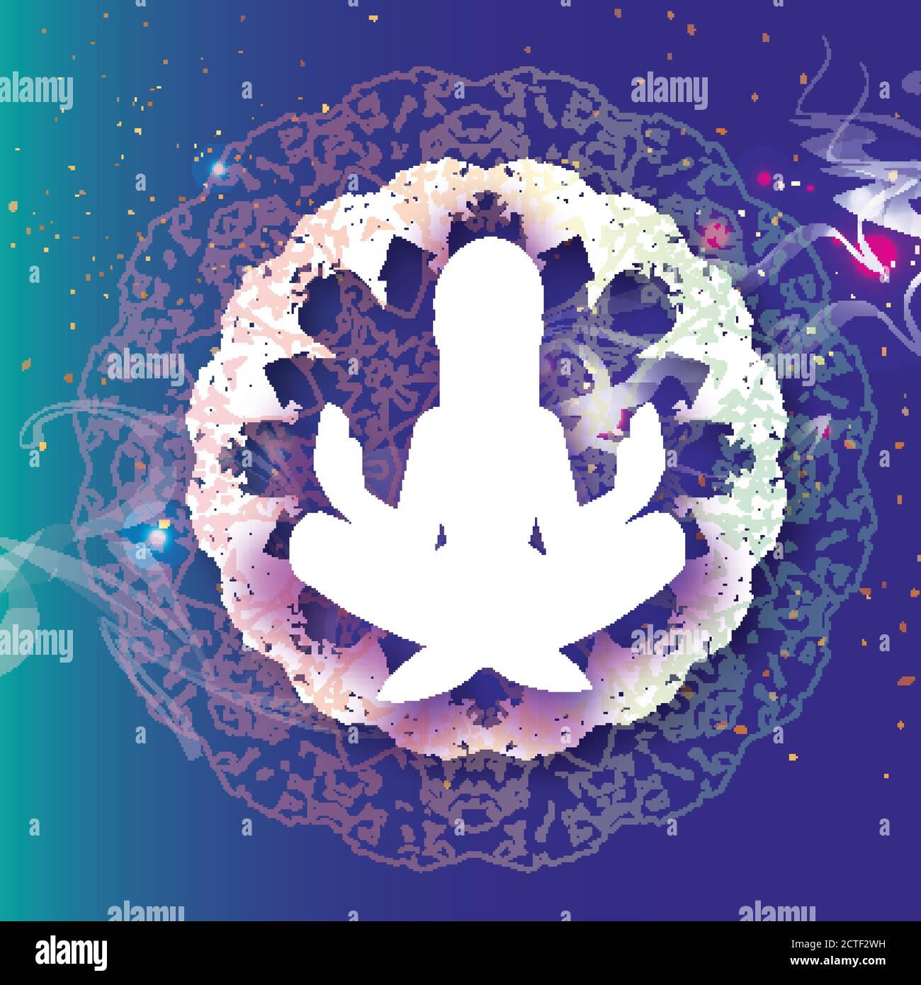 Woman Yoga. white Beautiful girl. Relax. Lotus pose - Padmasana ...