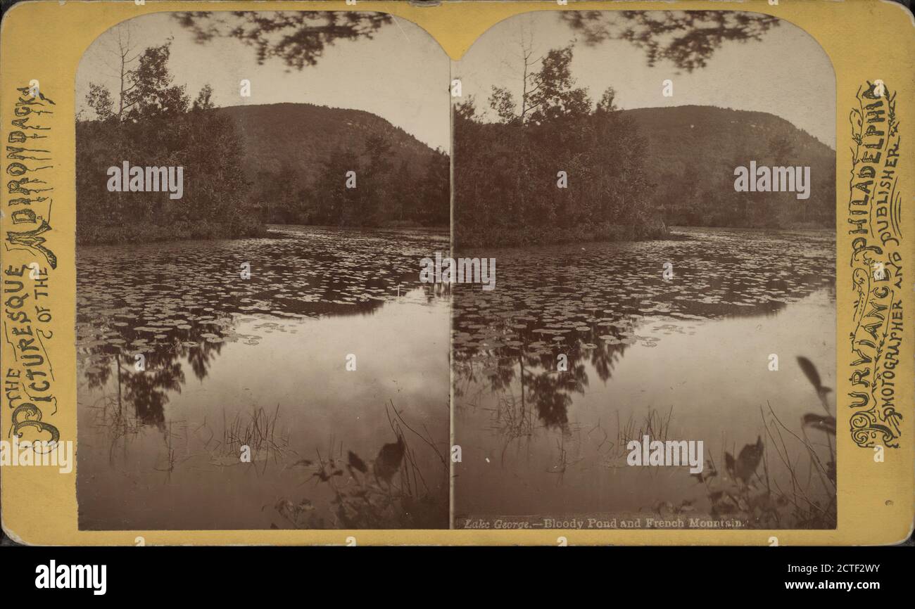 Lake George. Bloody Pond and French Mountain., New York (State), George ...