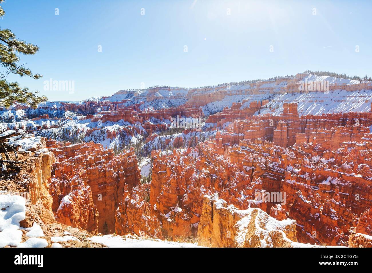 Bryce canyon with snow in winter season Stock Photo - Alamy