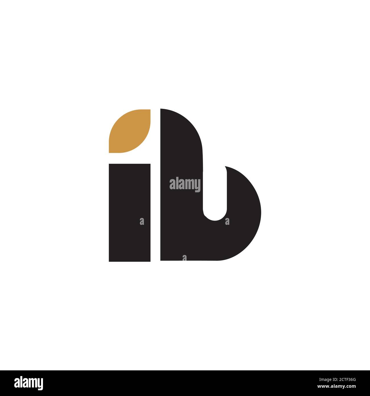 Initial letter ib logo or bi logo vector design template Stock Vector ...