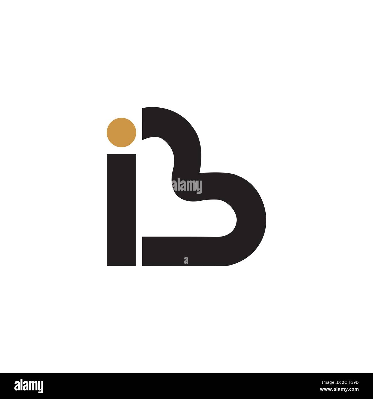 Initial letter ib logo or bi logo vector design template Stock Vector ...
