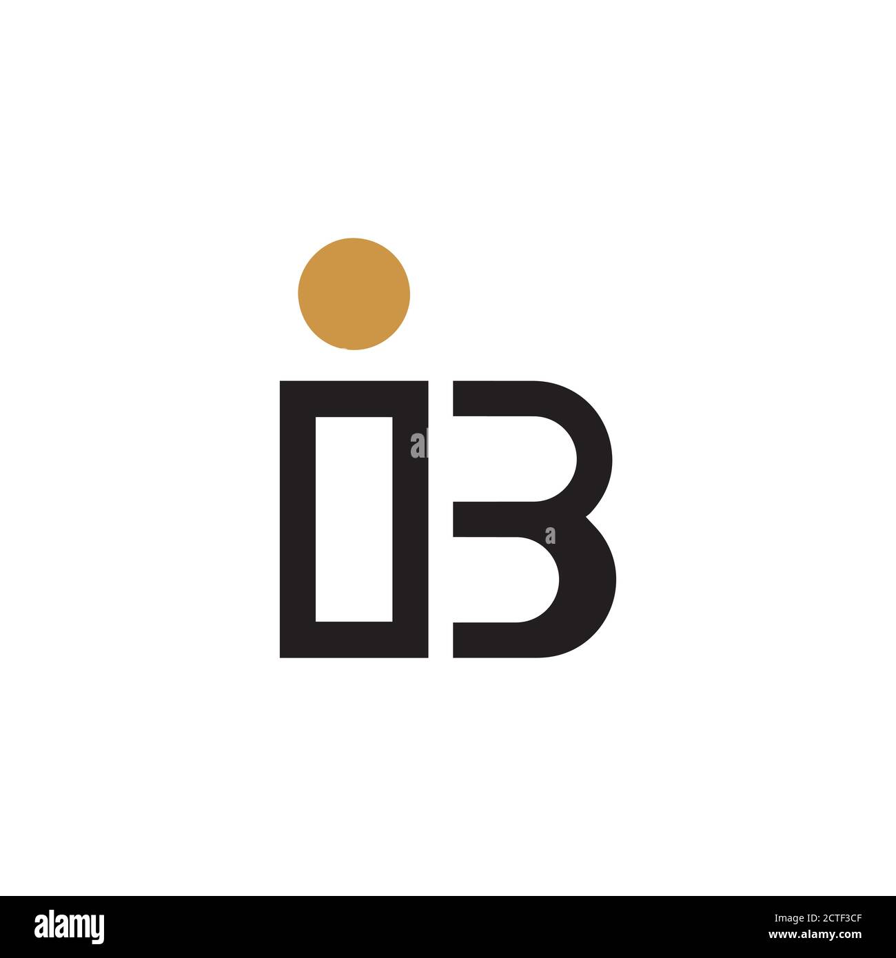 Initial letter ib logo or bi logo vector design template Stock Vector ...