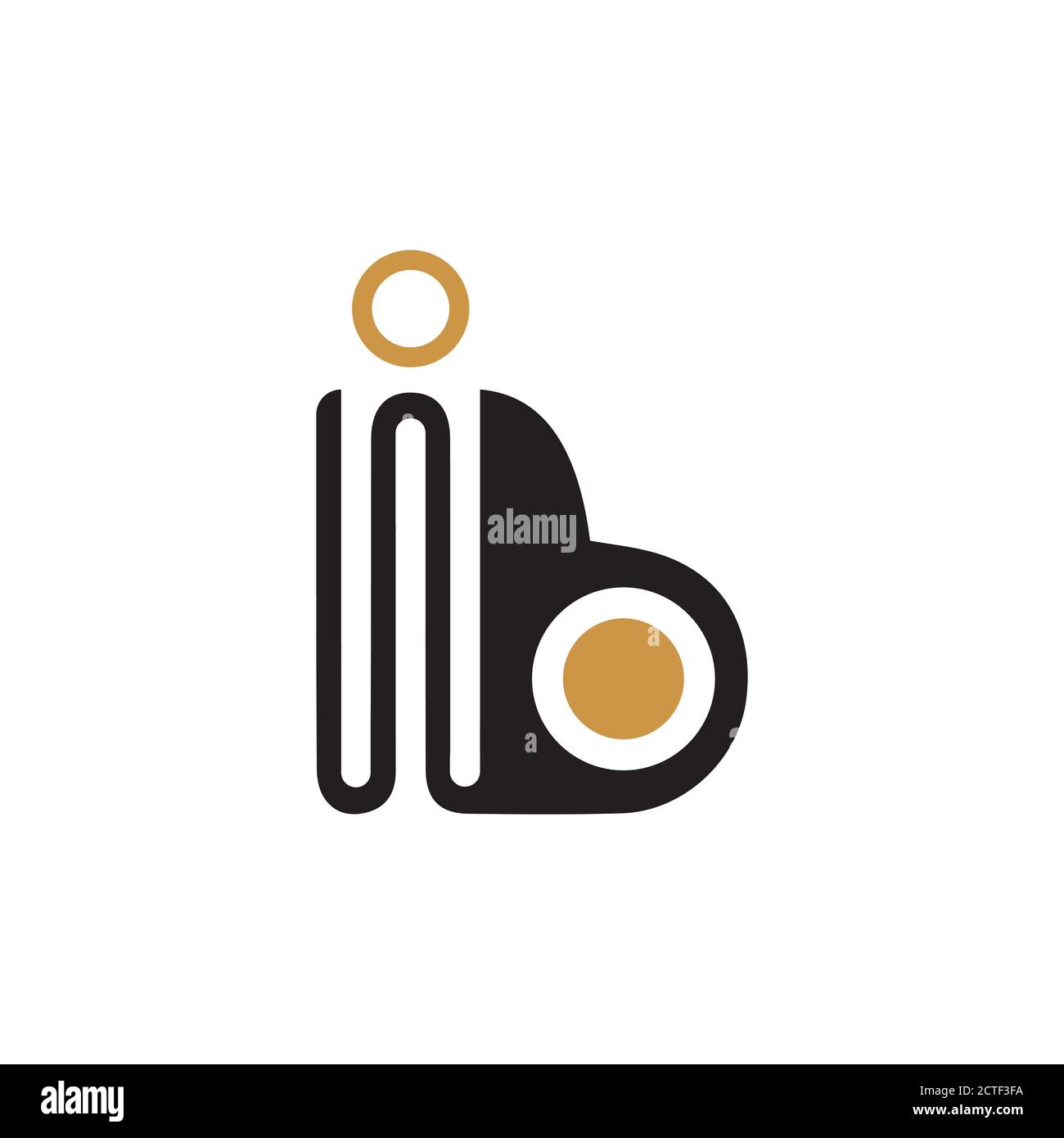 Initial letter ib logo or bi logo vector design template Stock Vector ...