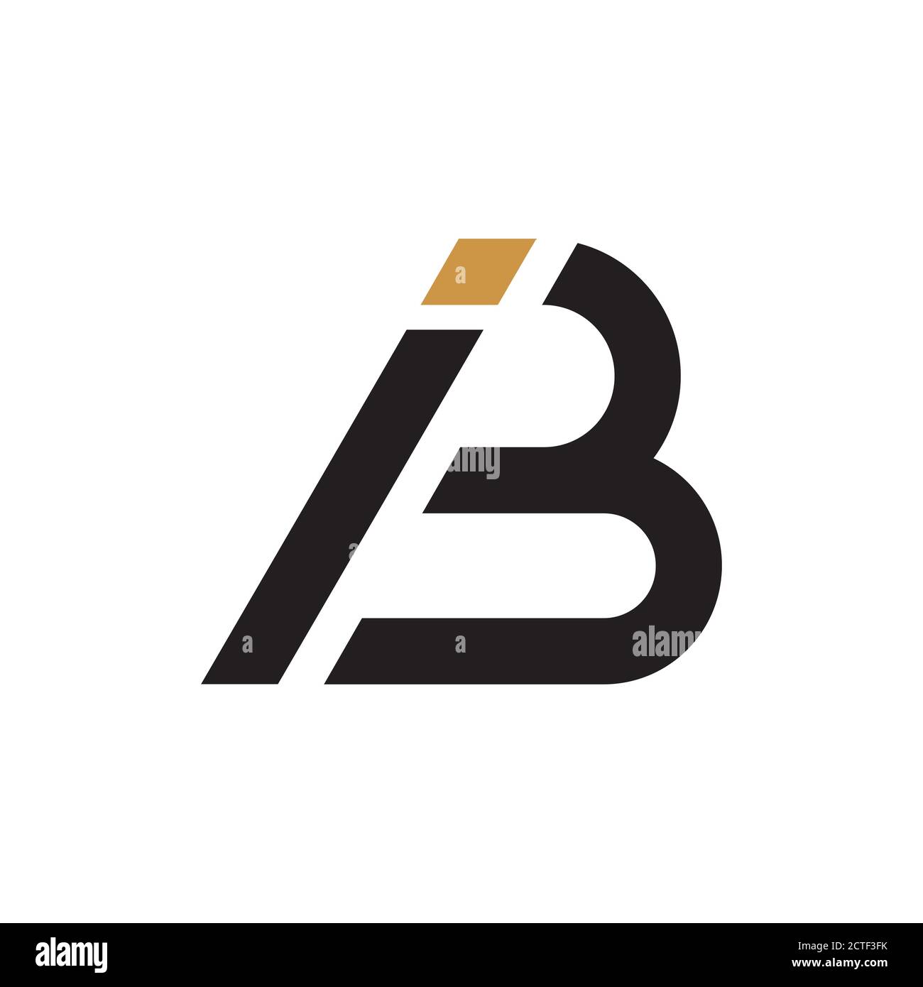 Initial letter ib logo or bi logo vector design template Stock Vector ...