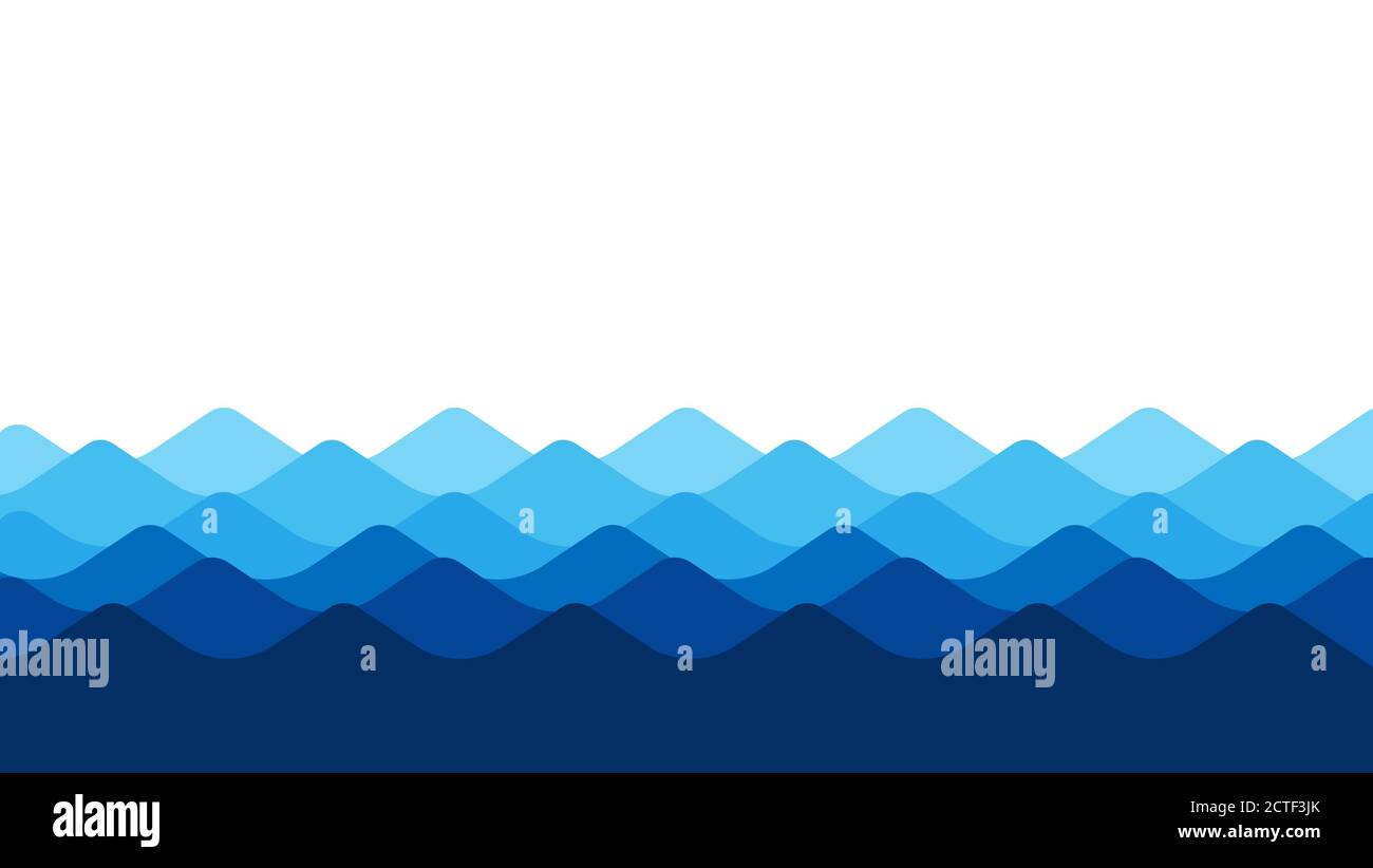 Blue ocean water wave lines design abstract vector background Stock ...