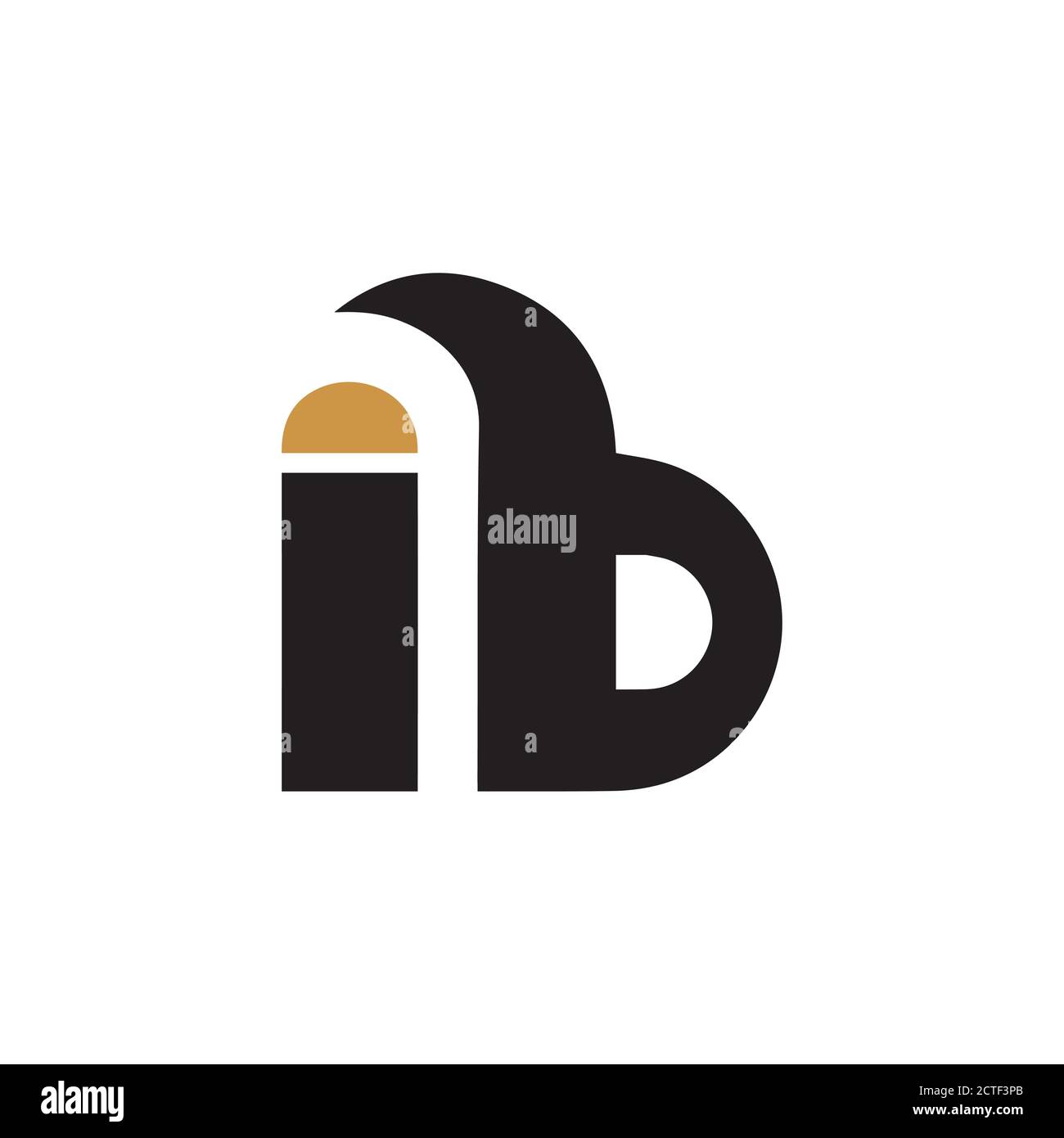 Initial letter ib logo or bi logo vector design template Stock Vector ...