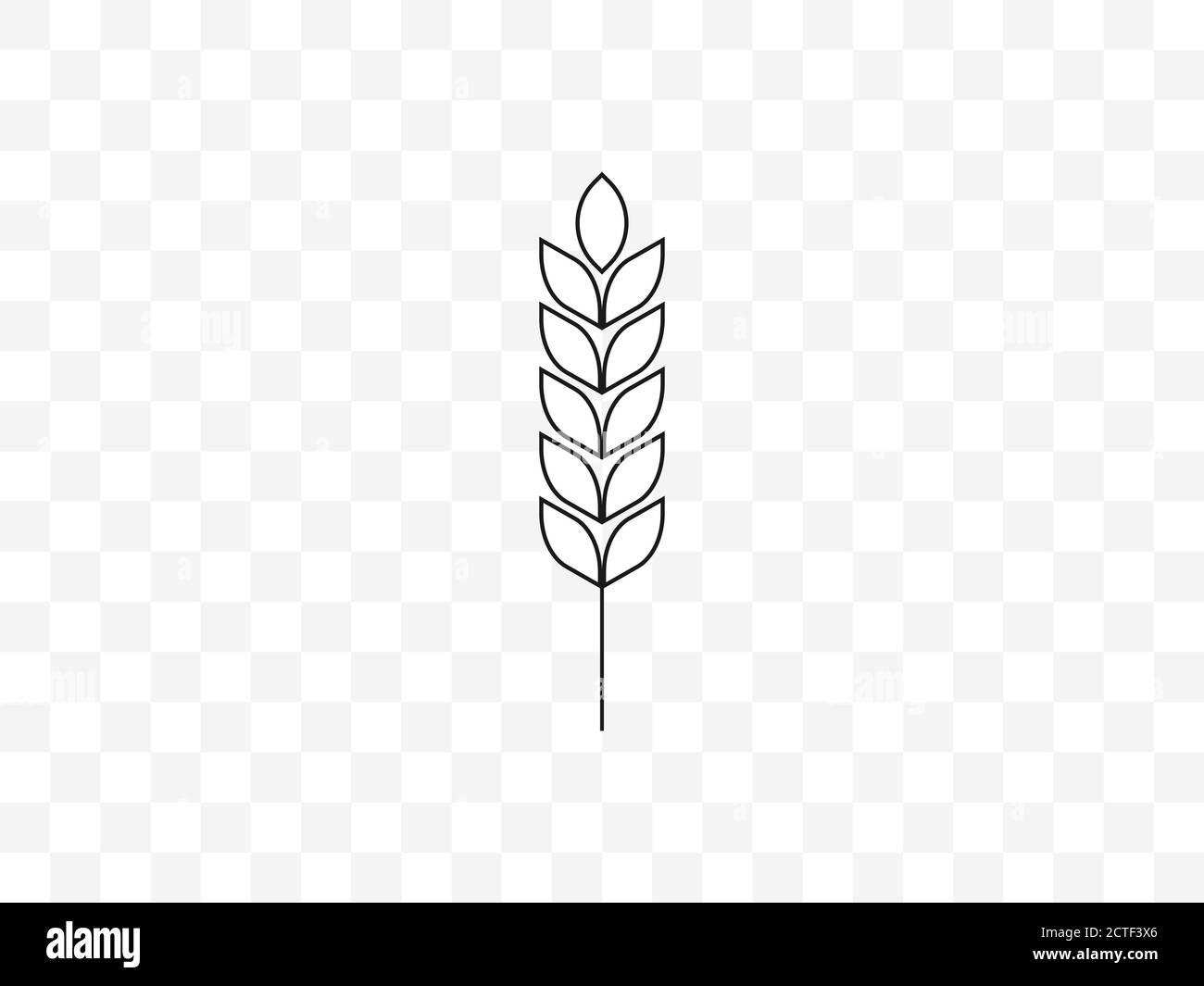 Vector illustration, flat design. Wheat, crop grain agriculture icon ...