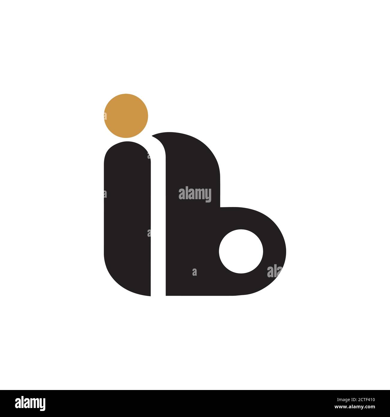 Initial letter ib logo or bi logo vector design template Stock Vector ...