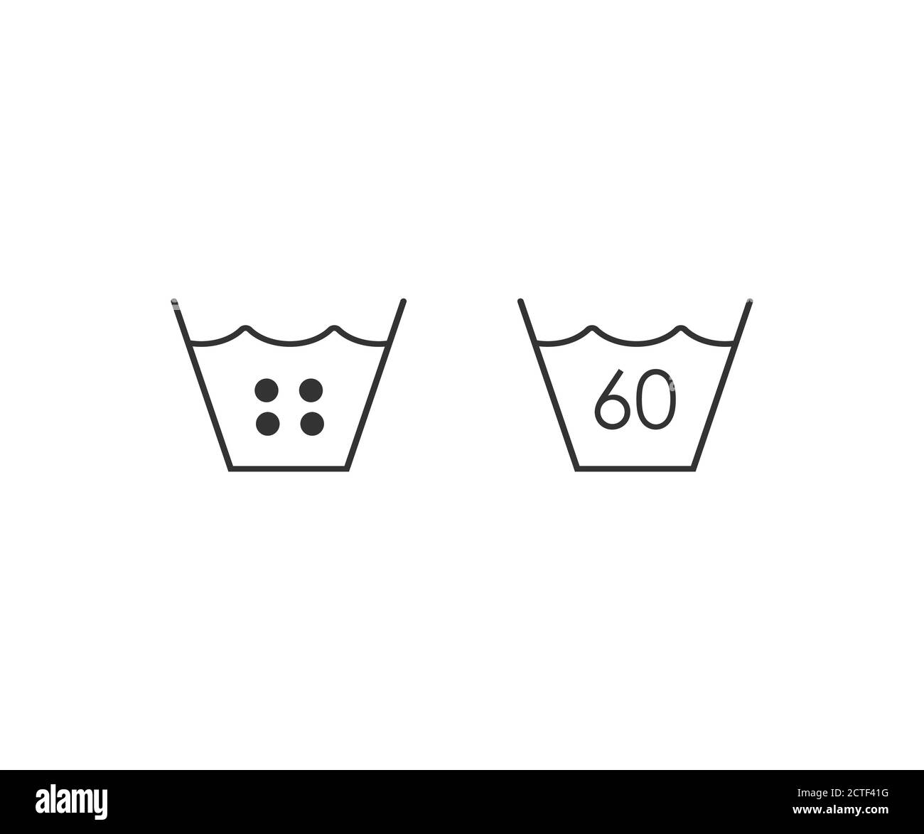 Vector illustration, flat design. Laundry, machine washing 60c icon ...