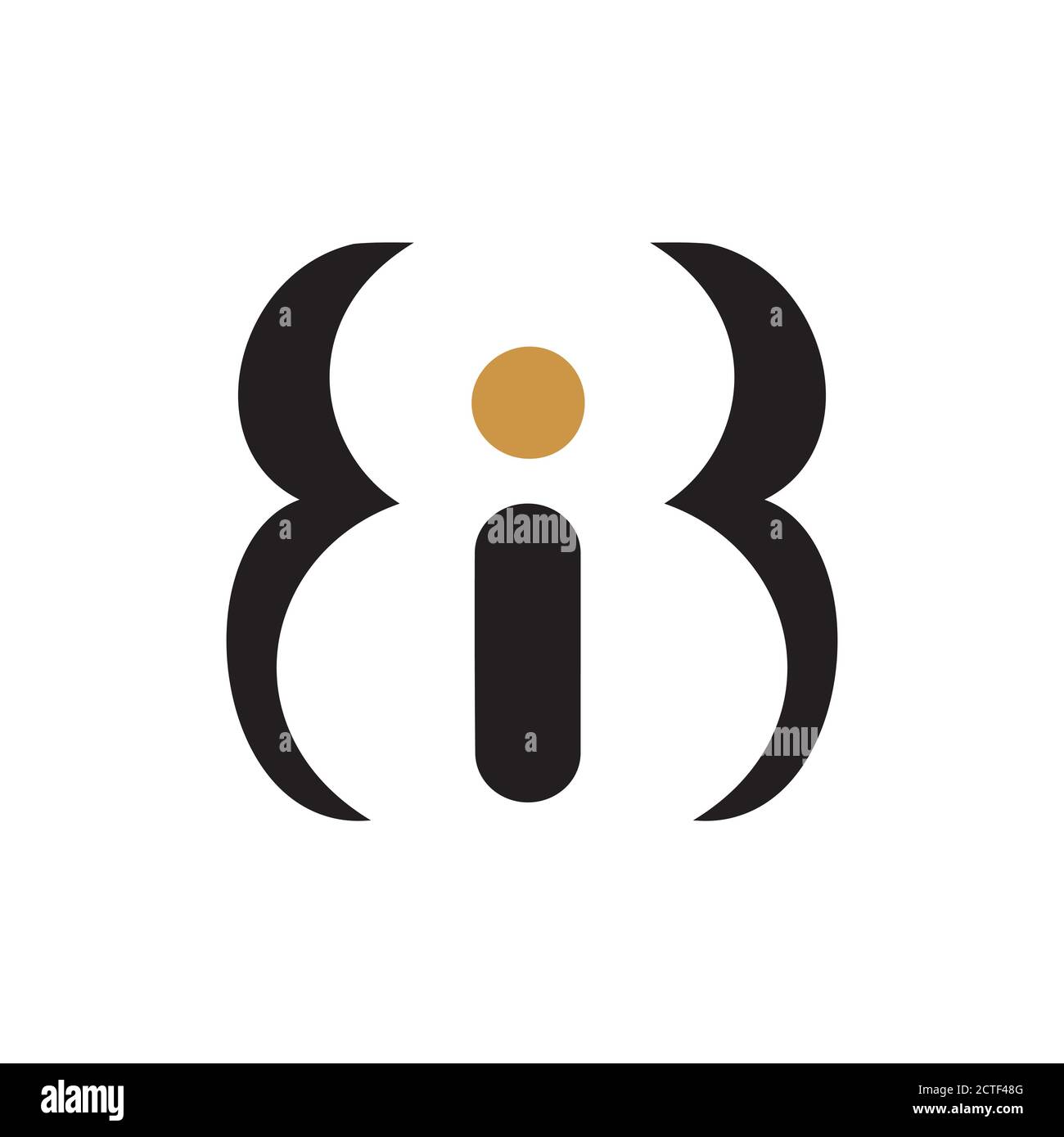 Initial letter ib logo or bi logo vector design template Stock Vector ...