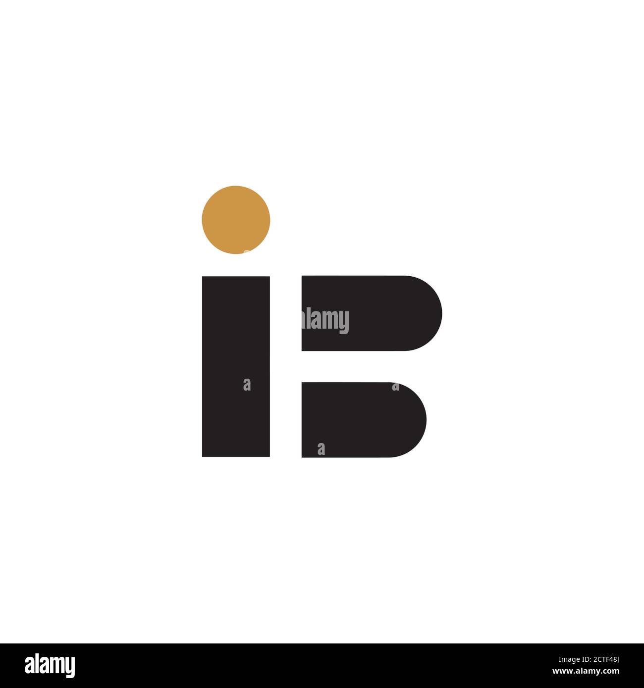 Initial letter ib logo or bi logo vector design template Stock Vector ...