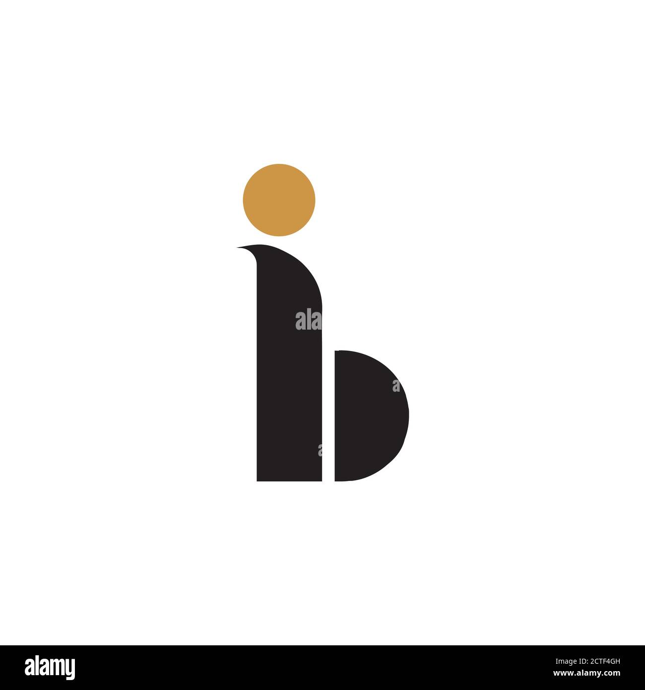 Initial letter ib logo or bi logo vector design template Stock Vector ...
