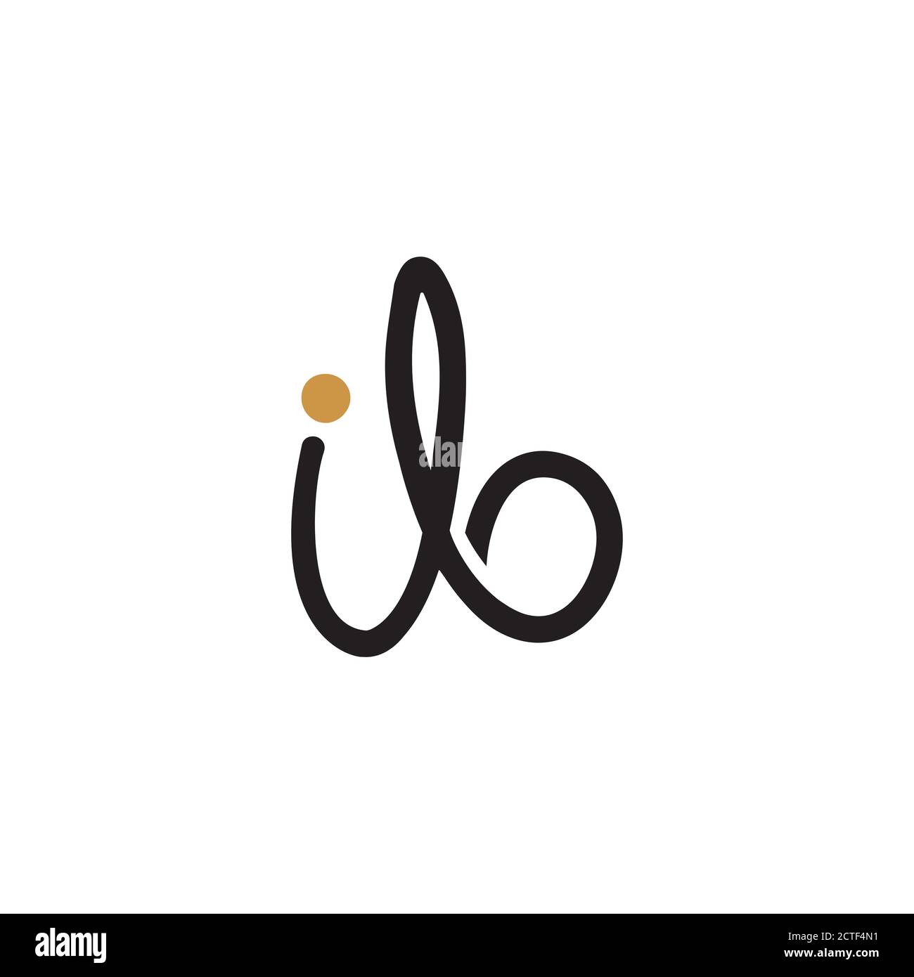 Initial letter ib logo or bi logo vector design template Stock Vector ...