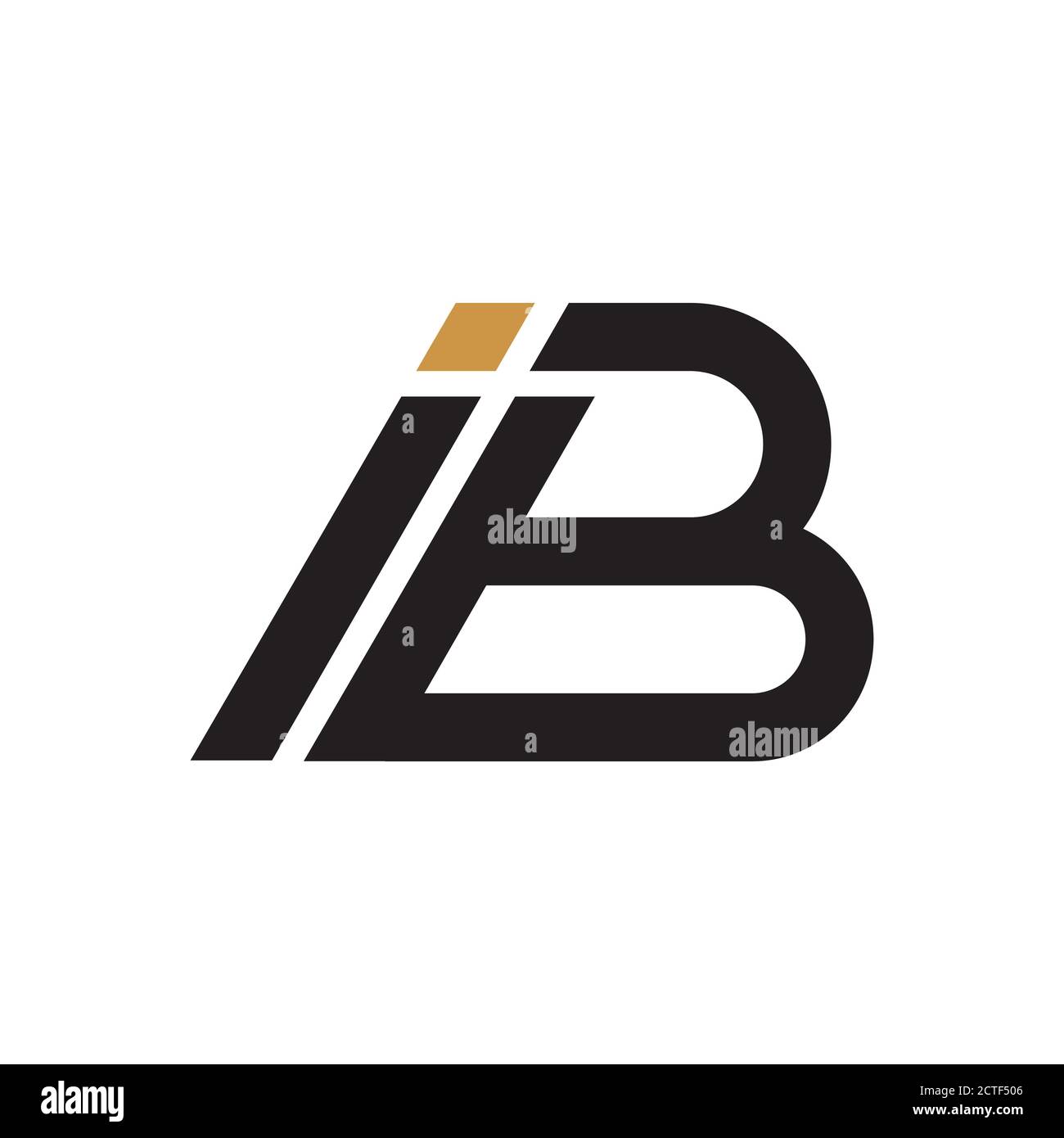 Initial letter ib logo or bi logo vector design template Stock Vector ...
