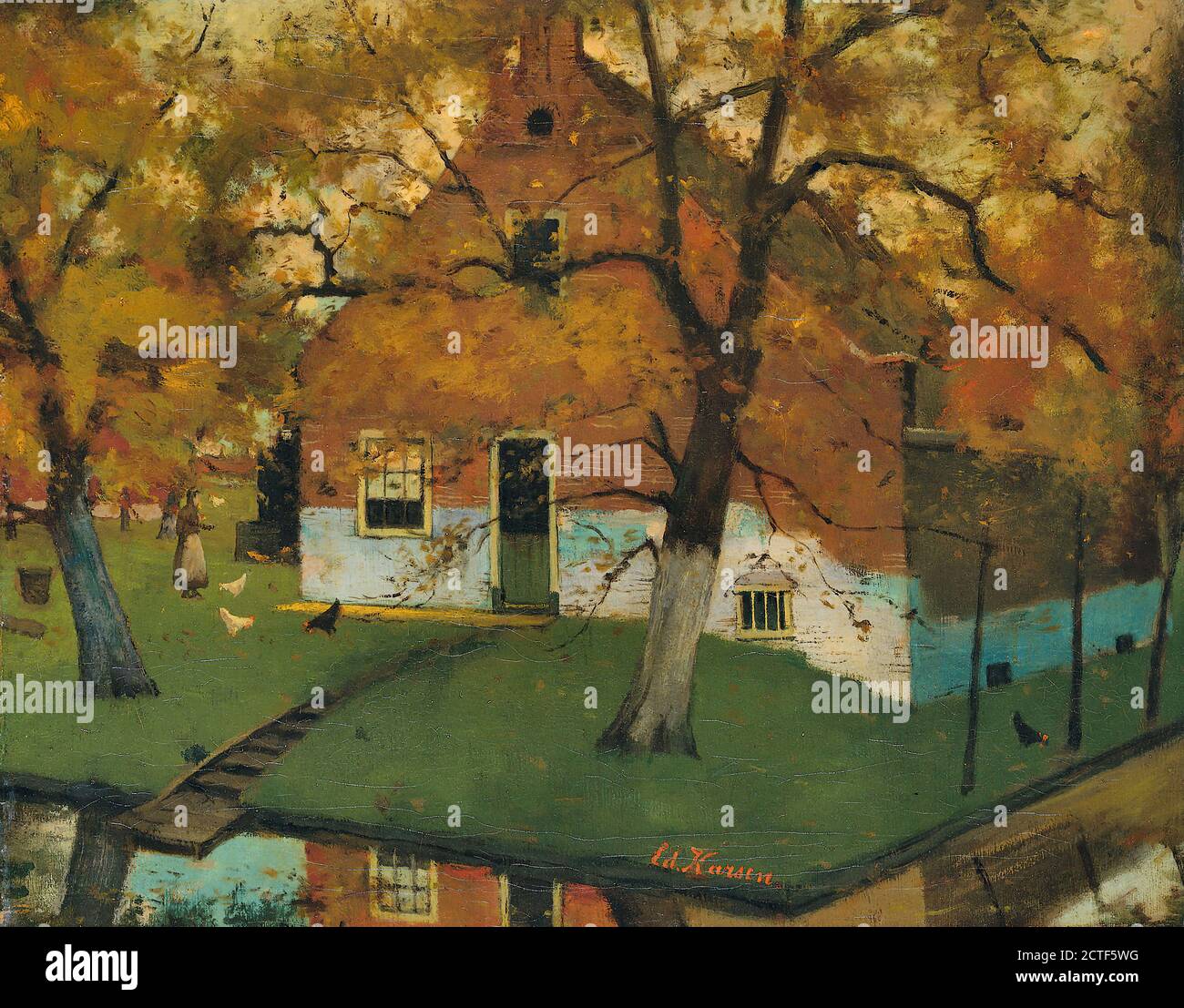 Karsen Eduard - Noord-Hollandse Boerderij - Dutch School - 19th Century ...