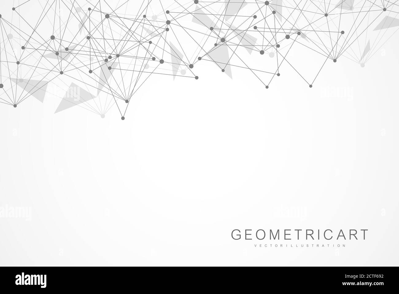 Geometric Abstract Background With Connected Line And Dots Structure