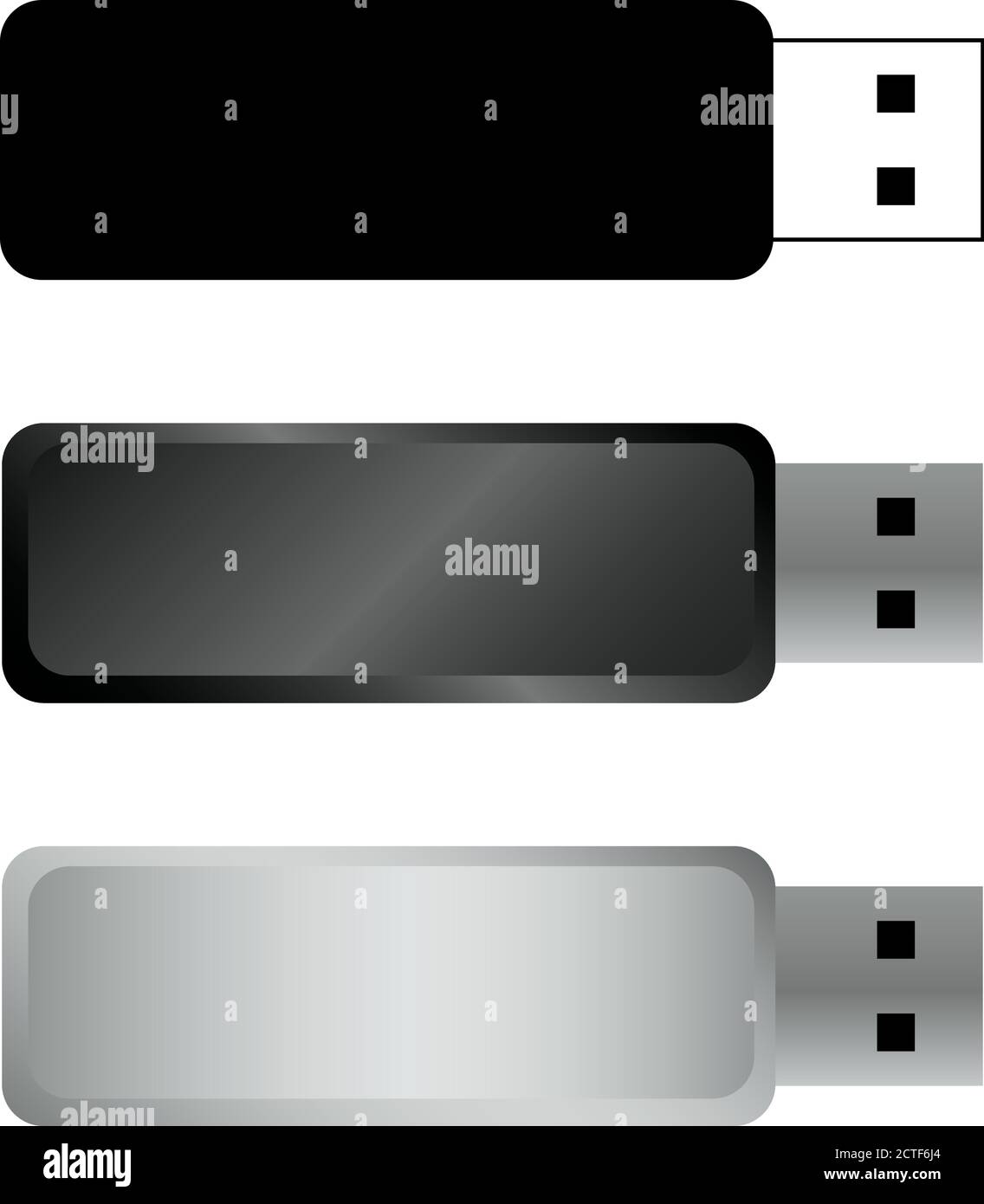 Usb Flash Drives Colored Portable Data Storage Vector Templates For Mock Ups With Free Space