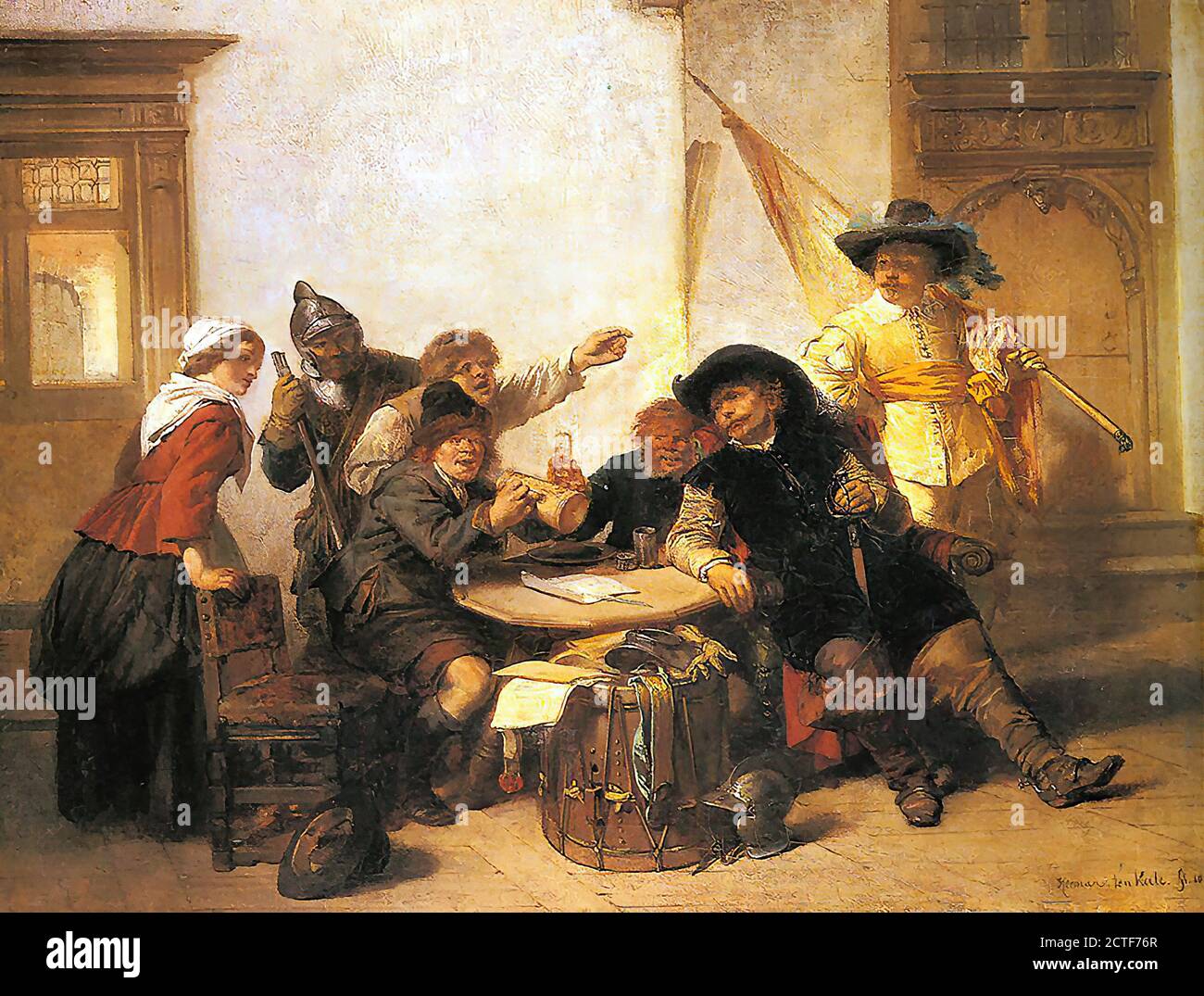 Kate Herman Ten - the Guard Room - Dutch School - 19th Century Stock ...