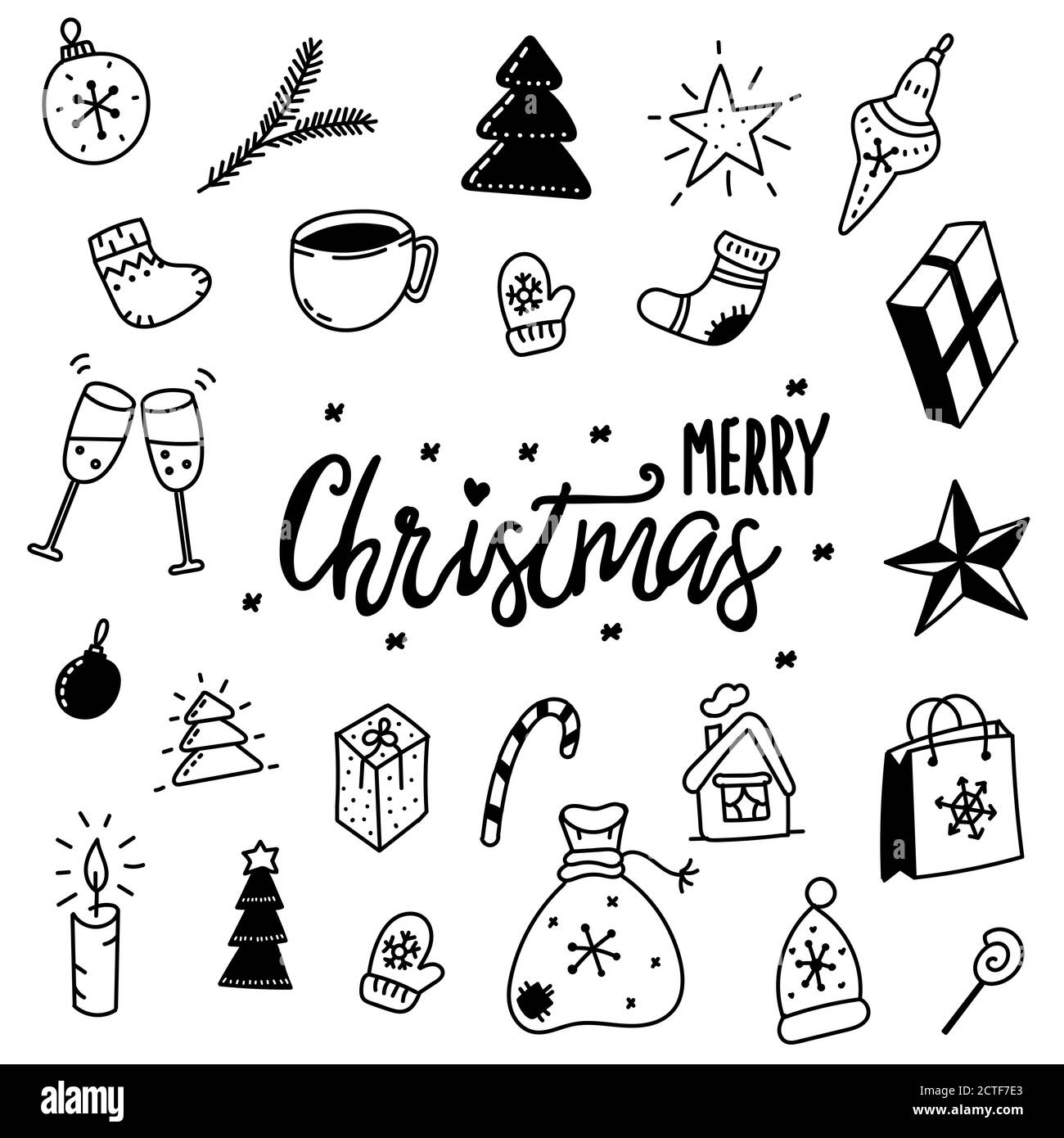 Santa cup Black and White Stock Photos & Images - Alamy