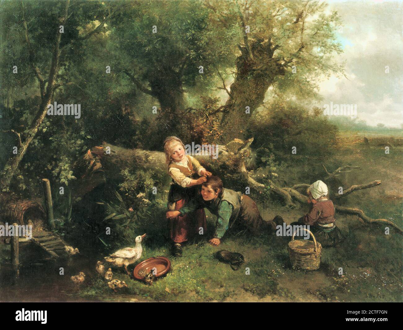 Kate Mari Ten - a Little Bully Teasing Mother Duck - Dutch School ...