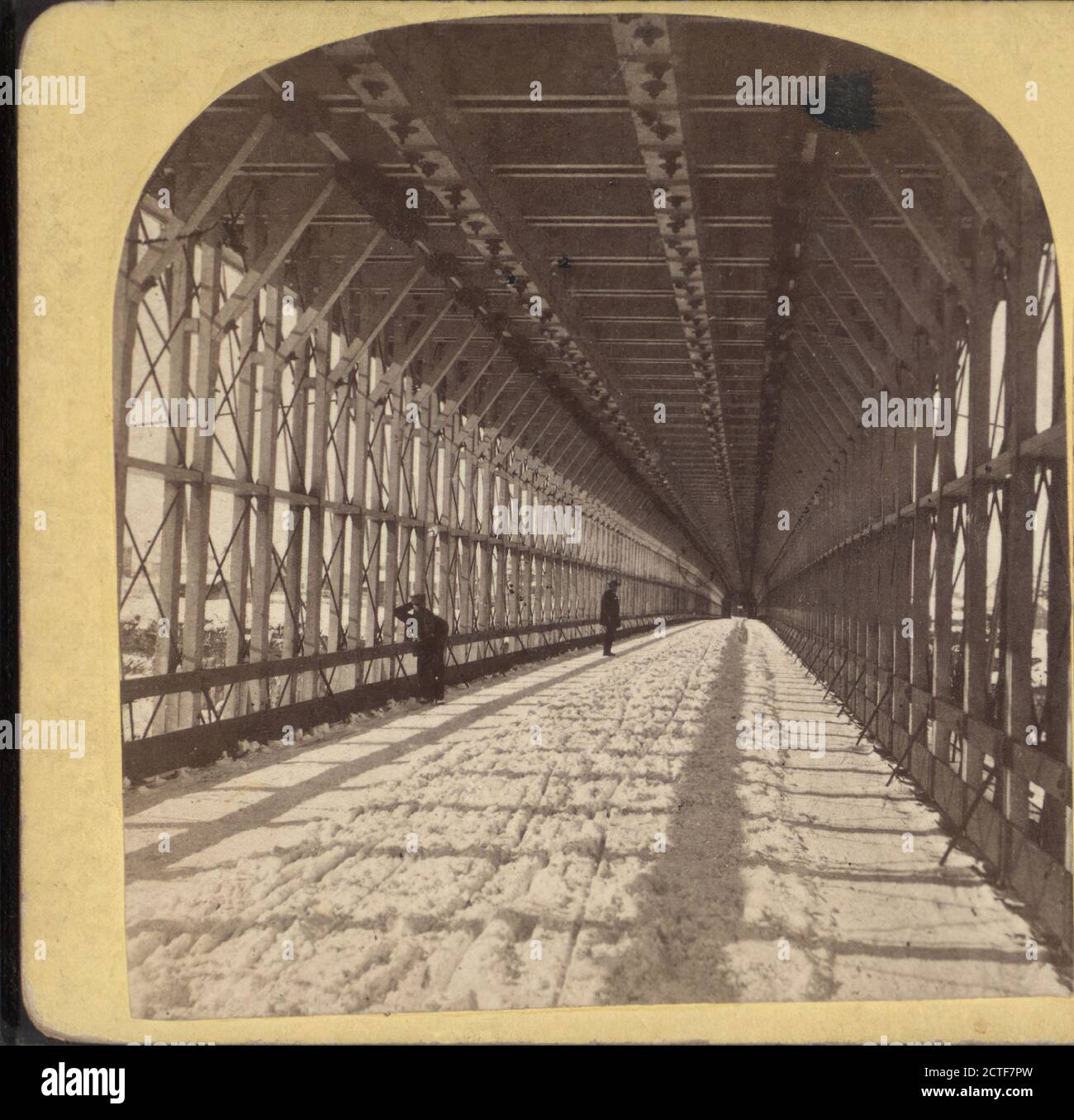 Suspension Bridge, Niagara, interior., New York (State), Niagara Falls ...