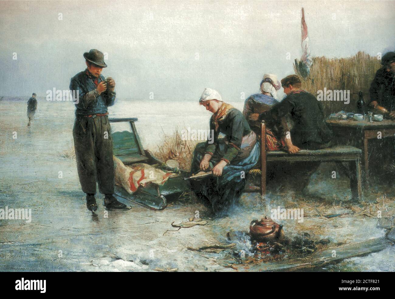 Kate Mari Ten - Op Het Eiland Marken - Dutch School - 19th Century ...