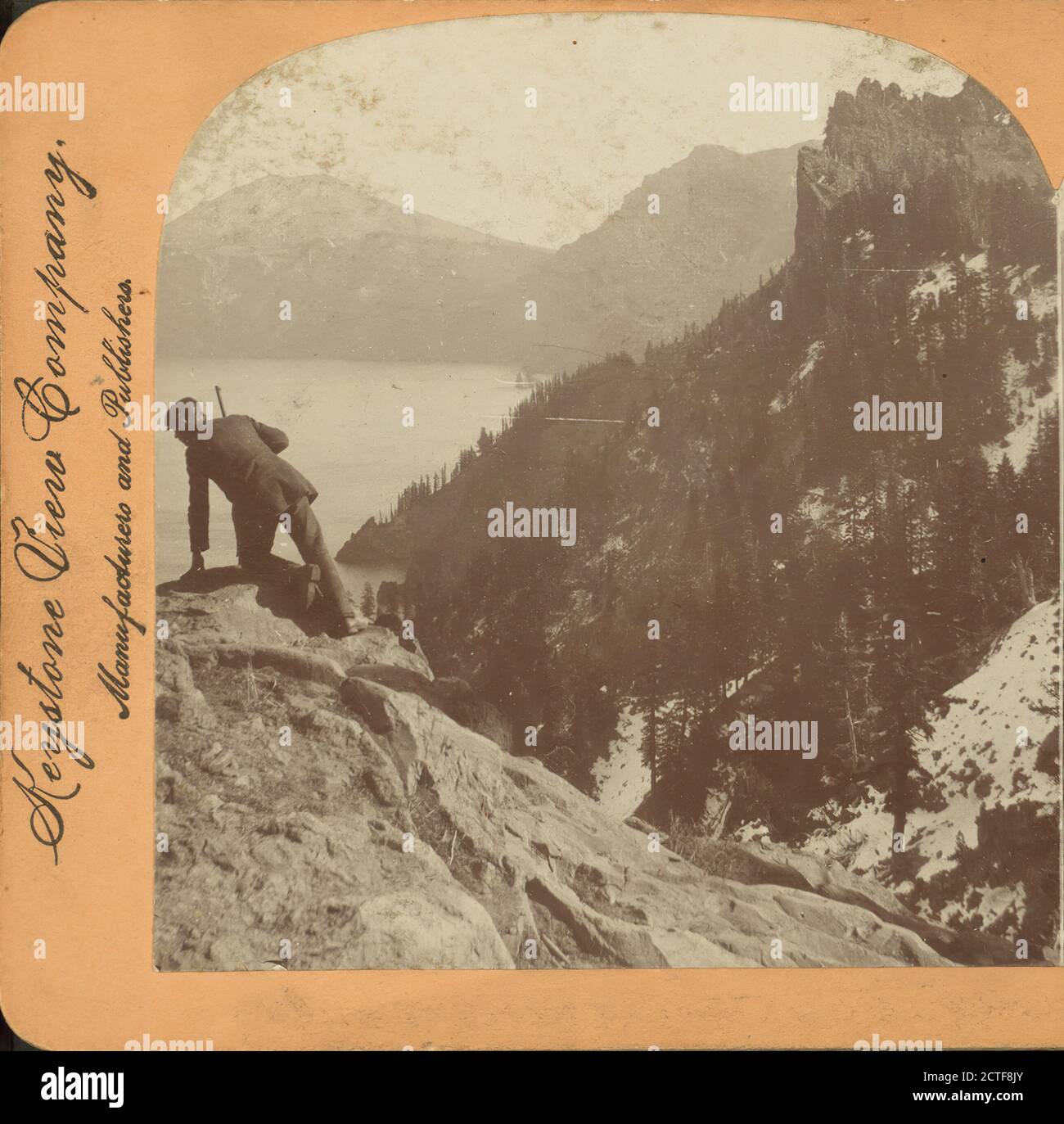 Crater Lake and Dutton Cliffs from Eagle Crags, Oregon, U.S.A ...