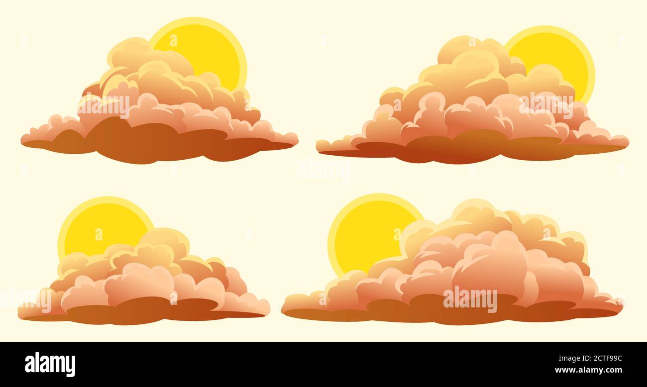 Set of cartoon clouds Stock Vector Image & Art - Alamy
