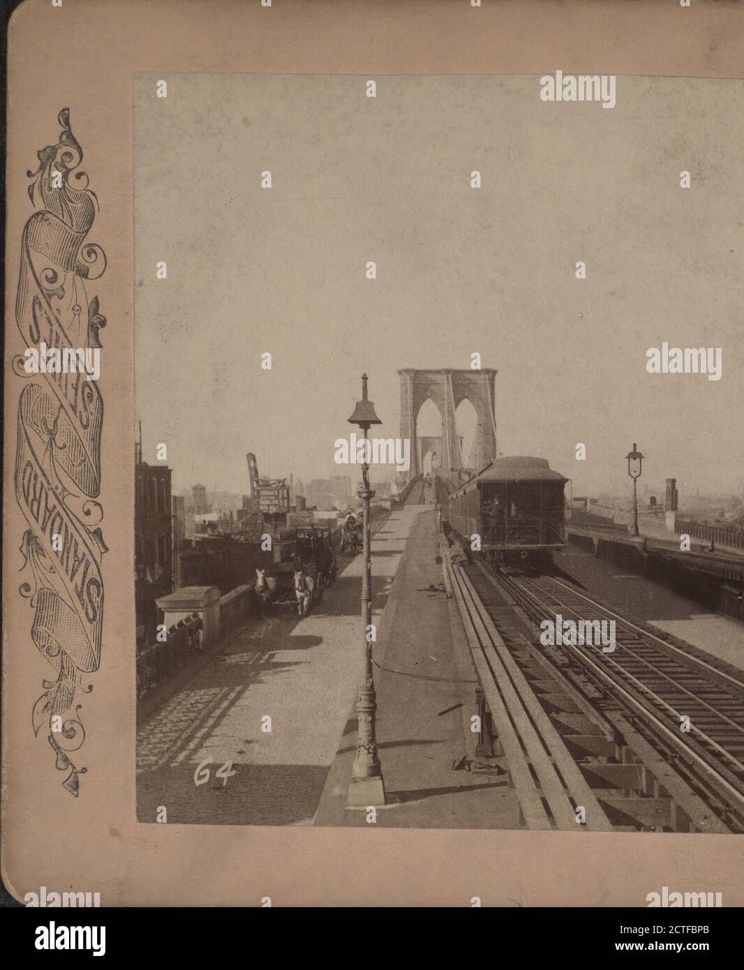 Roadway & cableway, Brooklyn Bridge., New York (State), New York (N.Y ...