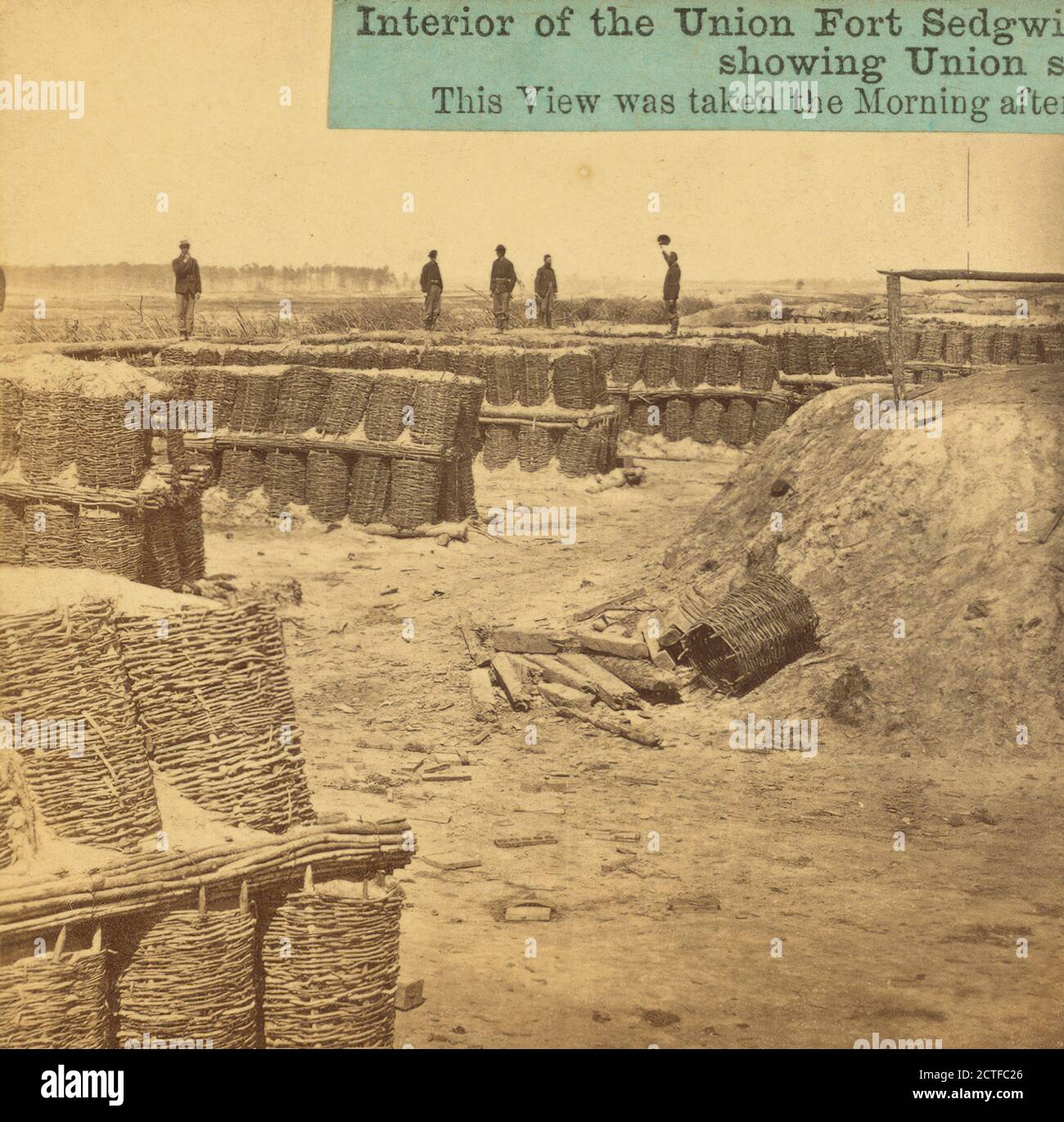 Interior of the Union Fort Sedgwick, called by the Rebel soldiers 'Fort ...
