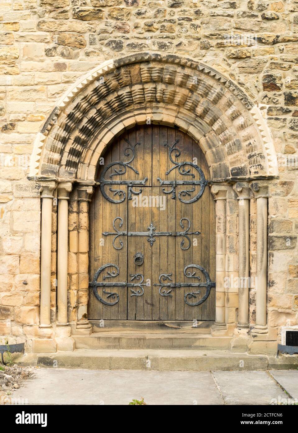 Norman arch over the south doorway of St Mary's Parish Church in ...