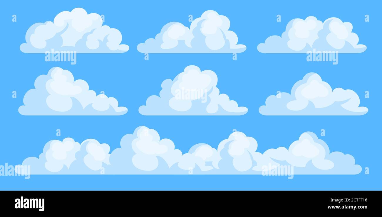 Set of cartoon clouds Stock Vector Image & Art - Alamy