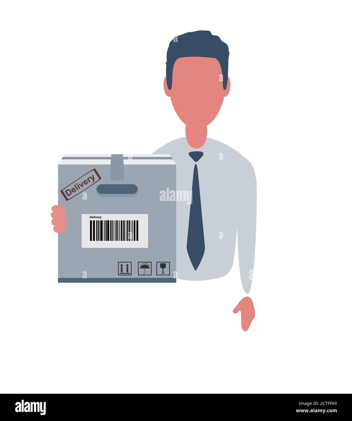 Businessman or clerk. Male character in trendy simple style with ...